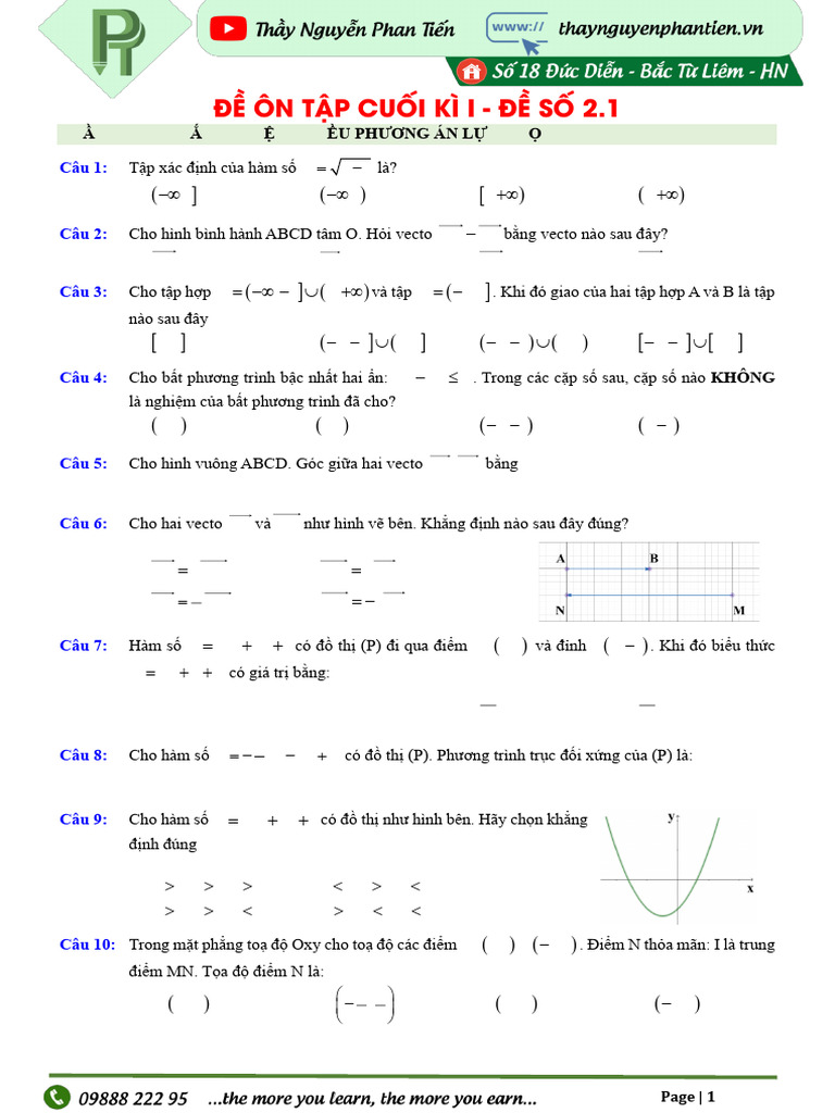 Đề Số 2.1 BT | PDF
