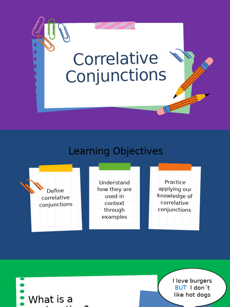 Correlative Conjunctions | PDF | Linguistics | English Grammar