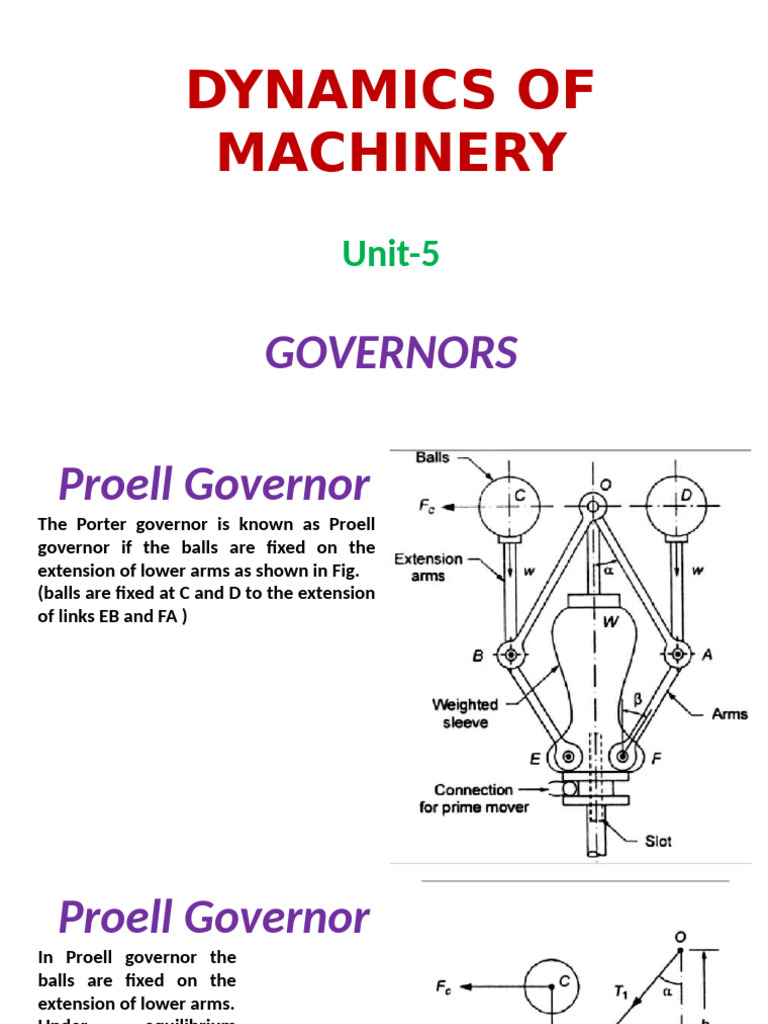 Proell Governor Mechanics Explained | PDF