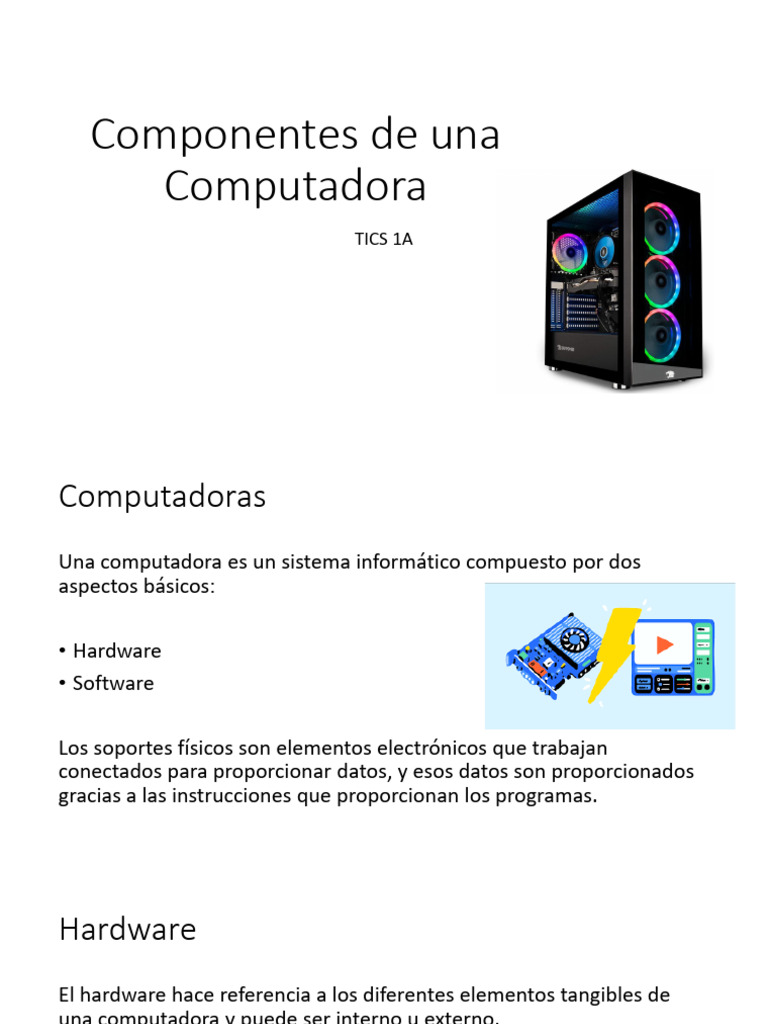 Componentes de Una Computadora | PDF | Hardware de la computadora ...