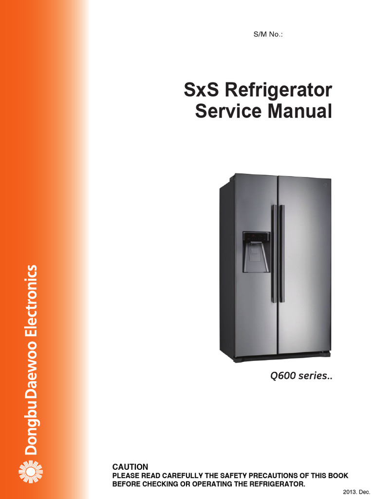 SxS Refrigerator Safety Manual | PDF | Refrigerator | Building Engineering