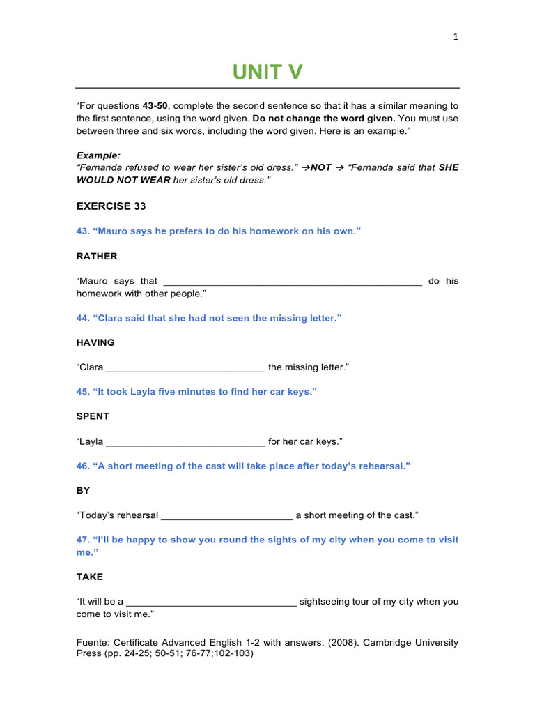 UNIT 5. ENGLISH | PDF