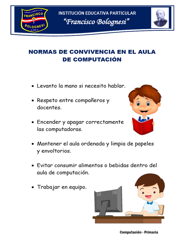 Normas de Convivencia en Computación | PDF