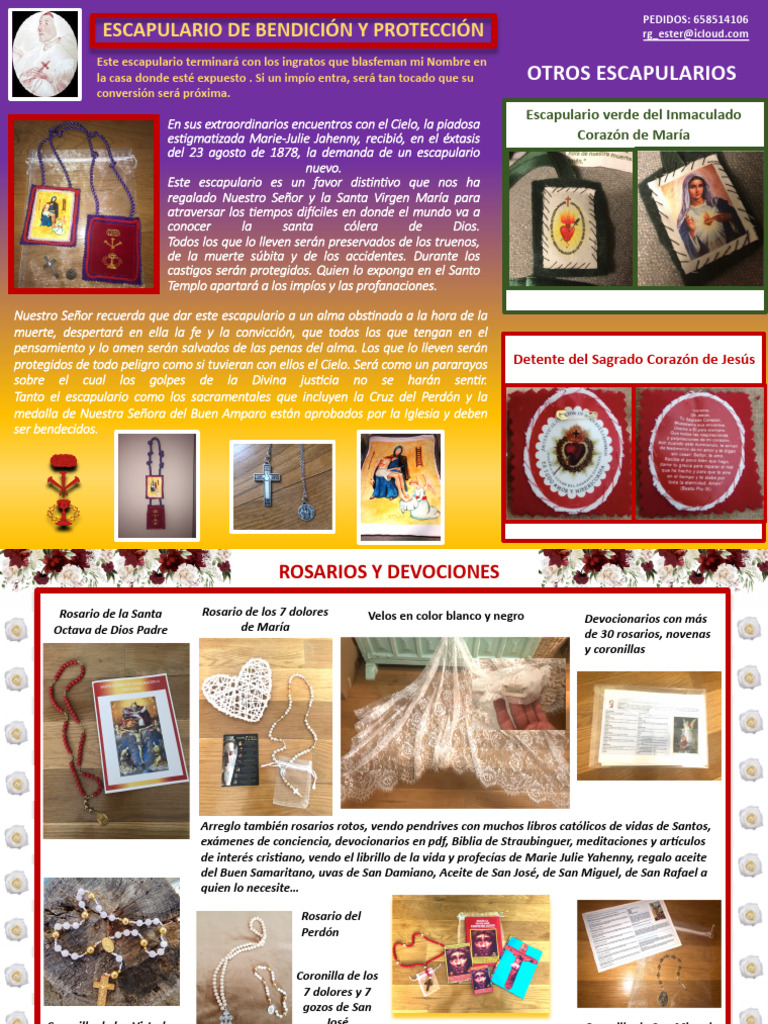 Flyer Escapulario Morado | PDF | María, madre de Jesús | Creencia religiosa y doctrina