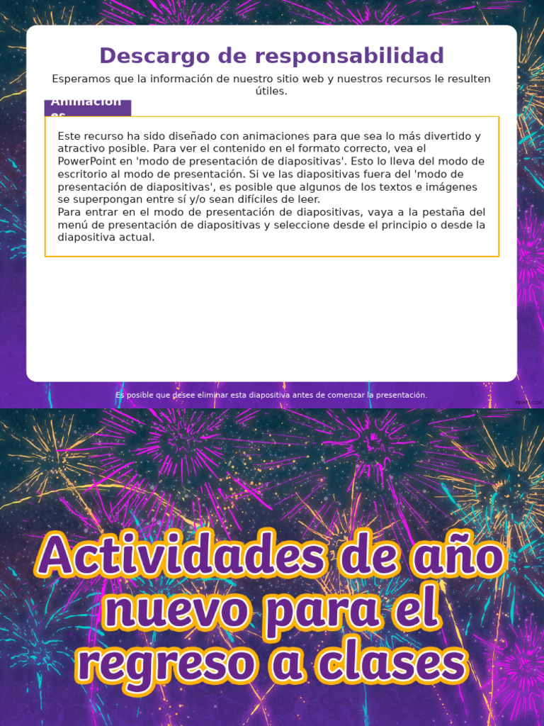 Actividades y Propósitos de Año Nuevo | PDF | Microsoft PowerPoint