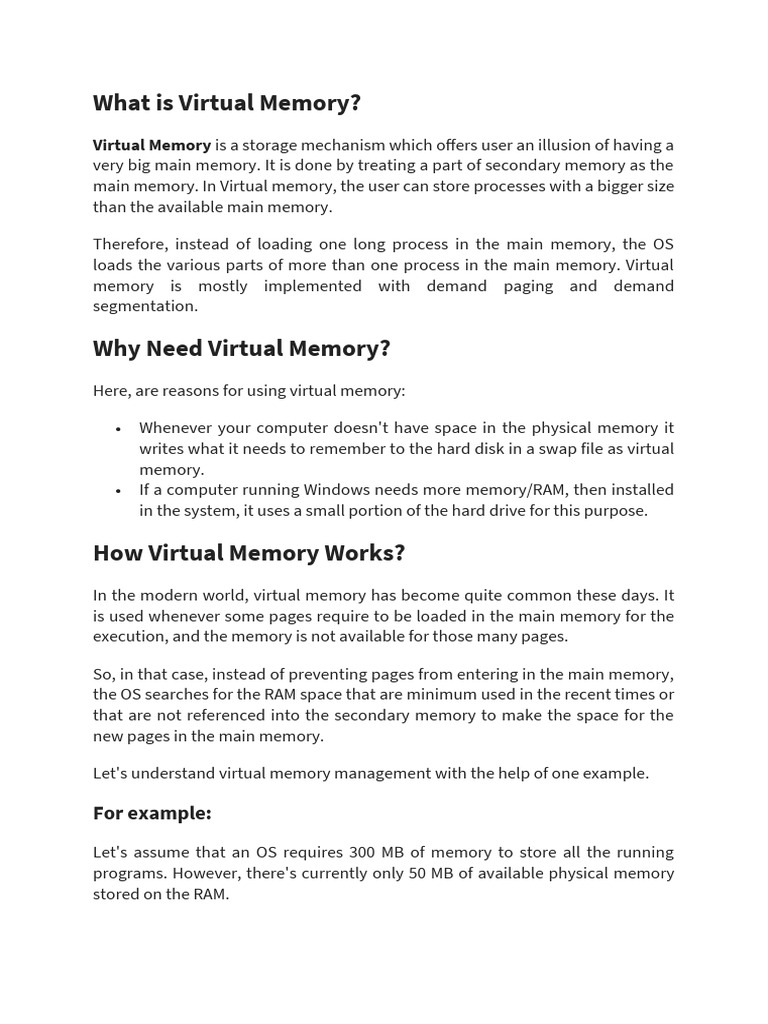Virtual Memory & Demand Paging | PDF | Computer Data Storage | Computer Memory