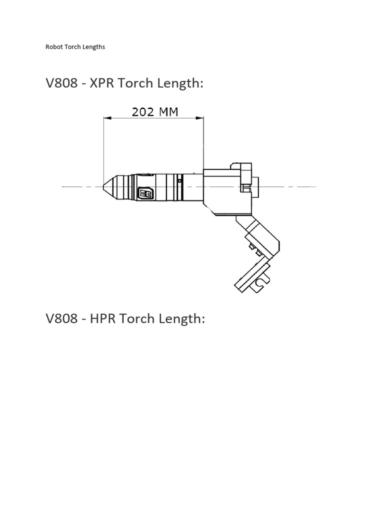 VOORTMAN V807 Robot Torch Lengths | PDF