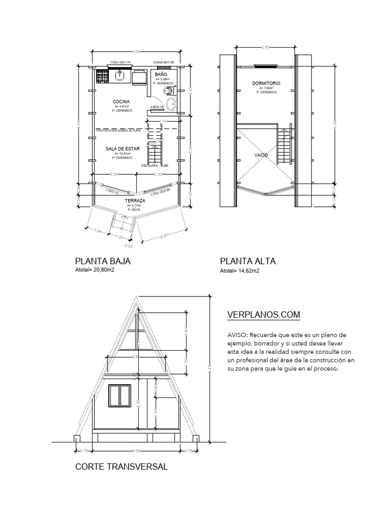 Plano Casa Tipo Loft Doble Altura 0003 | PDF