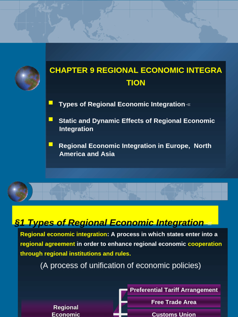 Types and Effects of Regional Integration | PDF | Asia Pacific Economic ...