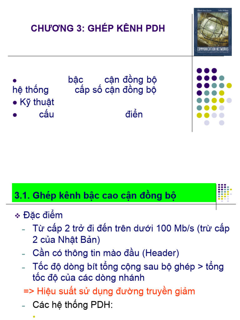 Chƣơng 3: Ghép Kênh PDH (Plesiosynchronous Digiatal Hierarchy) | PDF