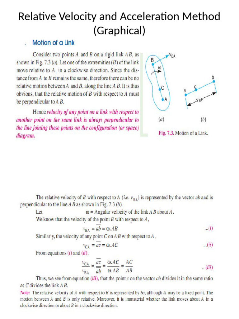 Relative Velocity in Mechanisms | PDF