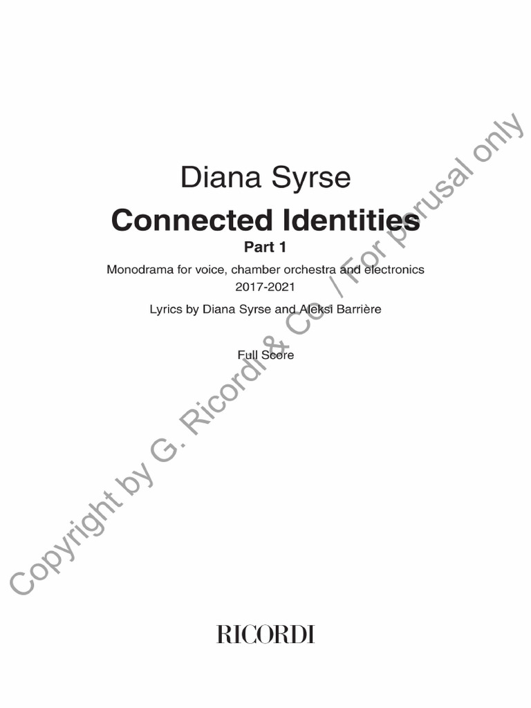 Syrse, Diana - Connected Identities Part 1 | PDF