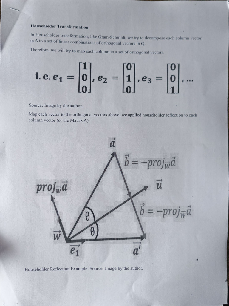 Householder Transformation | PDF
