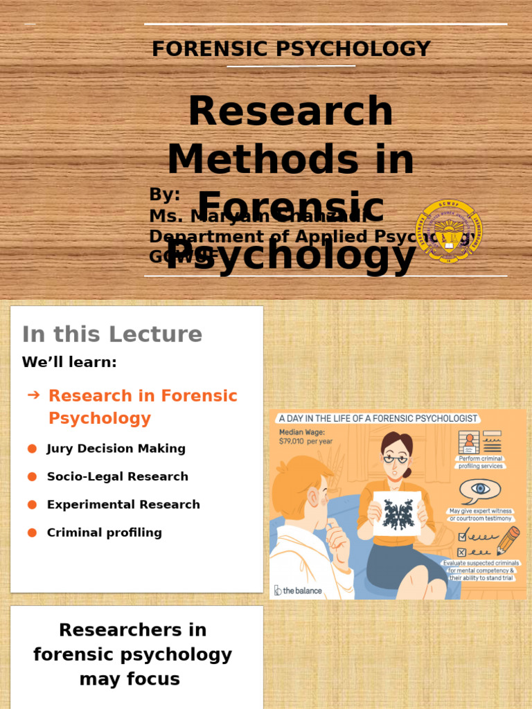 Forensic Psy, Lec 7 | PDF | Offender Profiling | Crimes