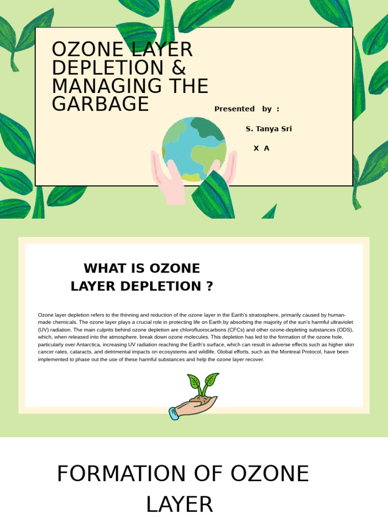 Ozone Depletion and Waste Management | PDF | Ozone Depletion | Natural ...