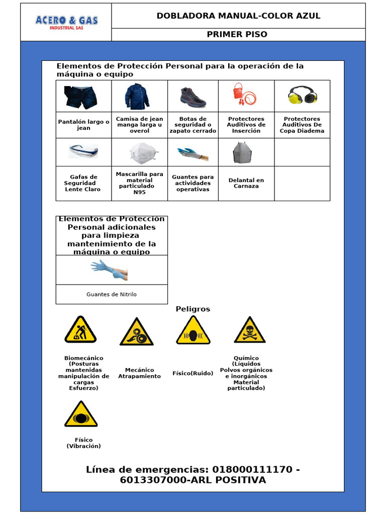 FT-SST-034 Dobladora Manual Color Azul | PDF | ruido | Diseño