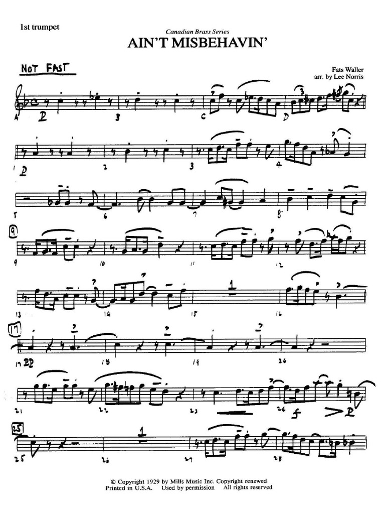 Ain T Misbehavin | PDF