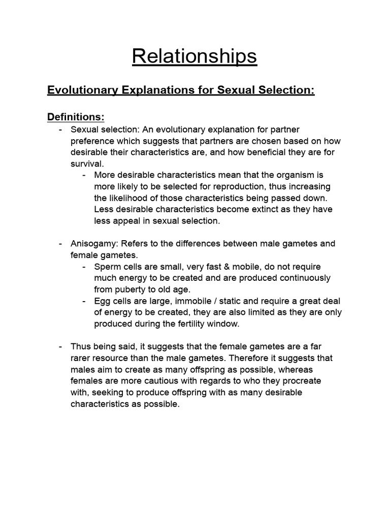 Importance of Sex in Relationships | PDF | Sexual Selection | Sex