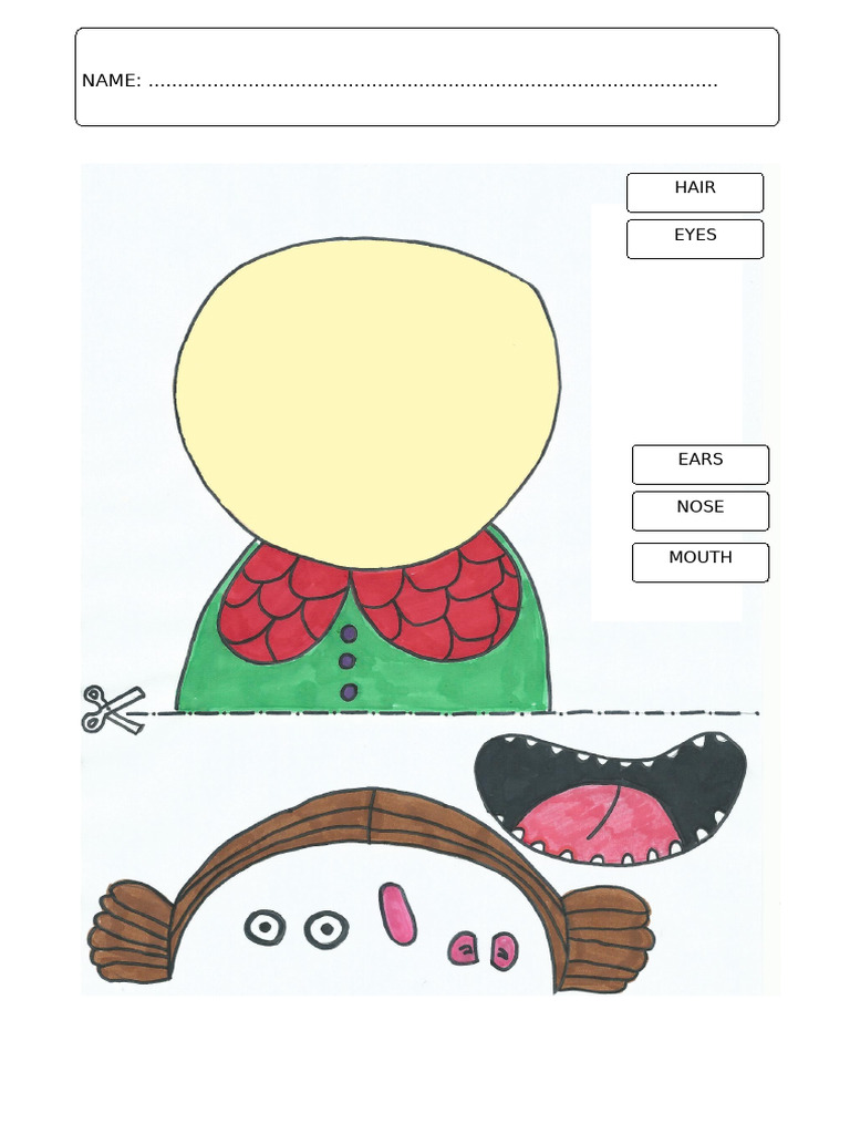 Parts of The Face Cut and Paste | PDF