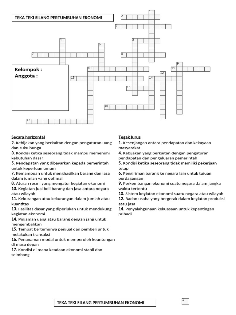 Teka-Teki Silang Ekonomi dan Kebijakan | PDF