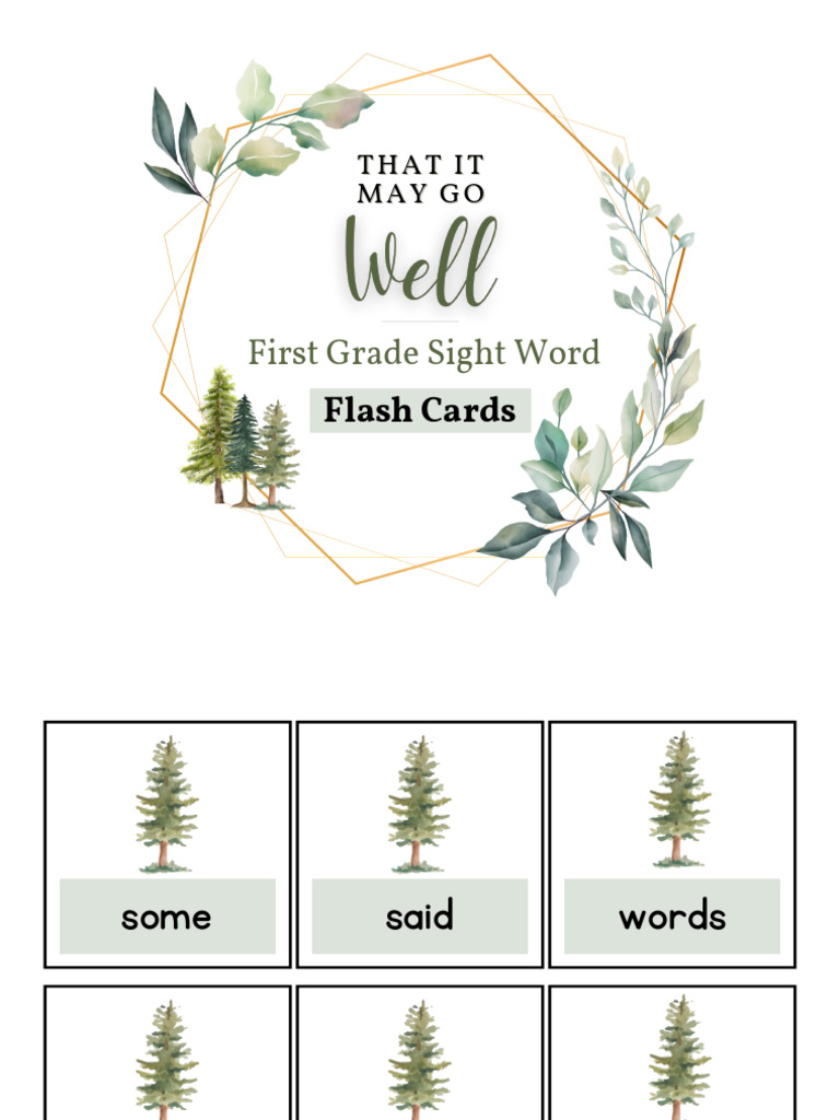 1st Grade Sight Word Cards (1) | PDF