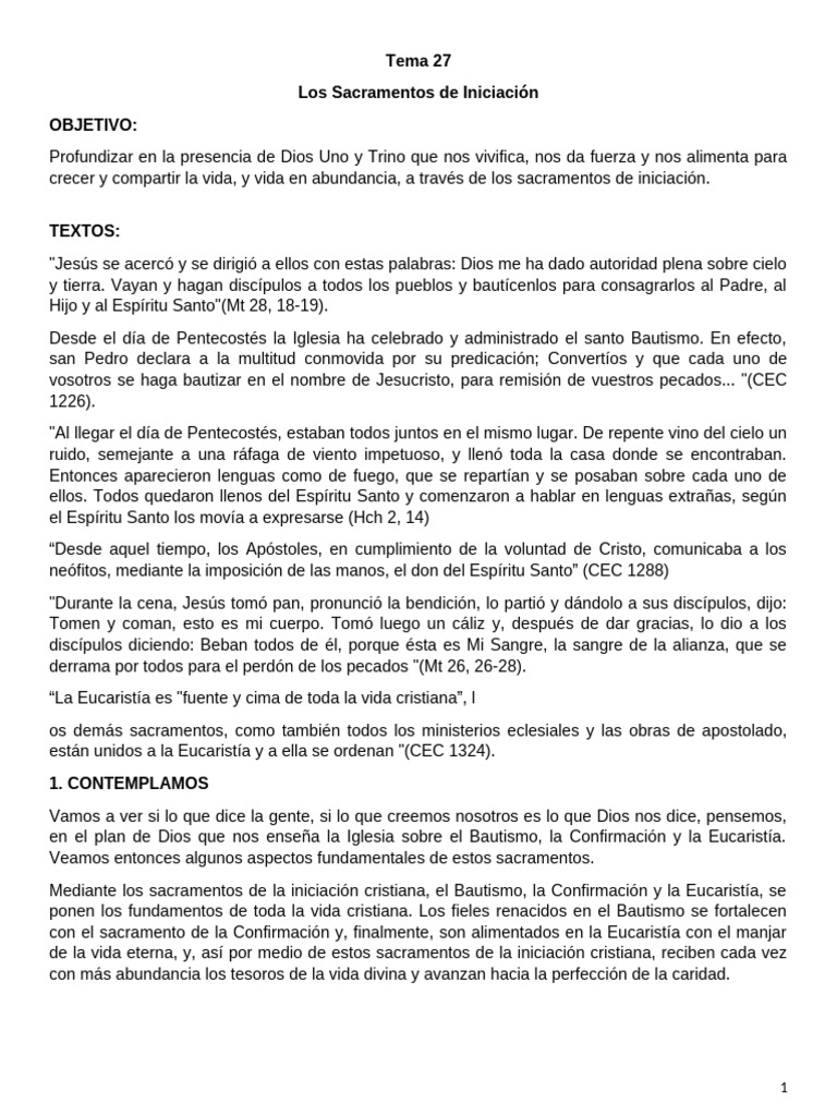 Sacramentos de Iniciación Cristiana | PDF | eucaristía | Confirmación