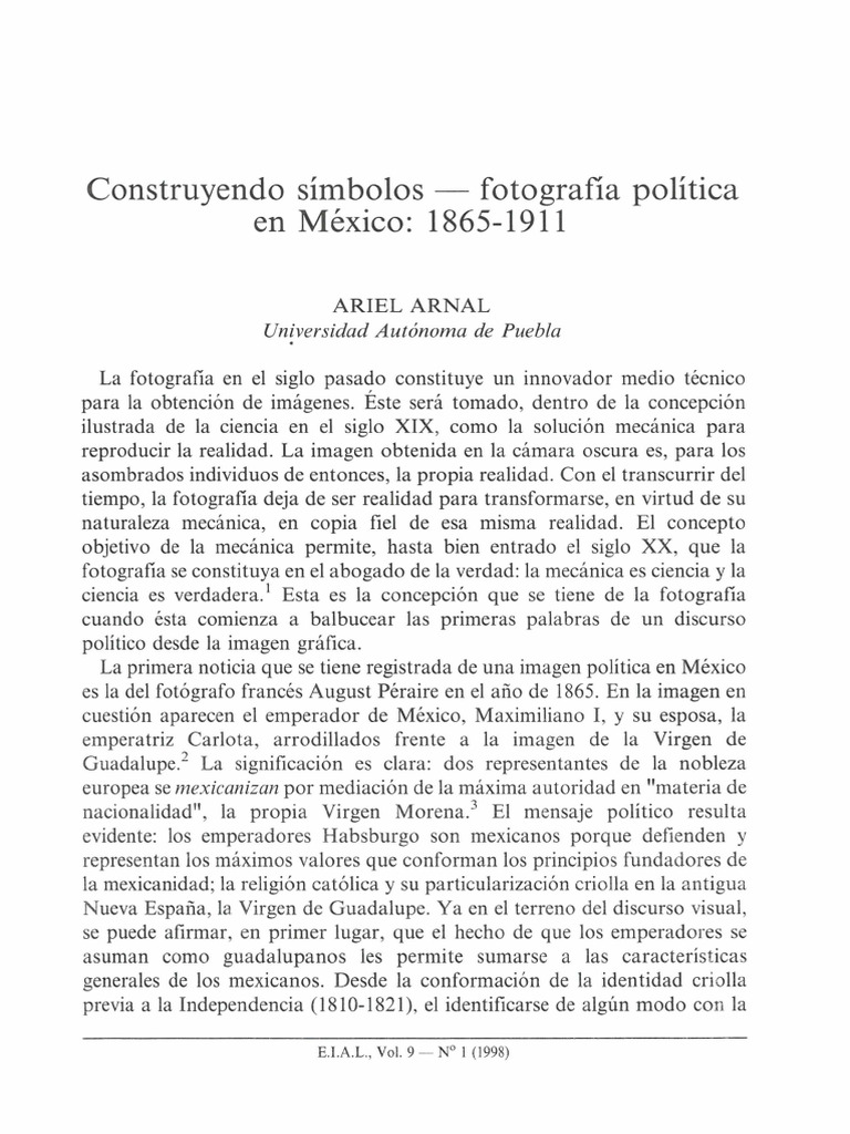 Fotografía Política en México: 1865-1911 | PDF | México | Nación