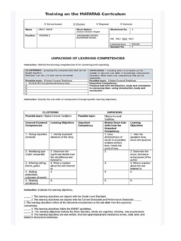 Clustering and unpacking sample | PDF