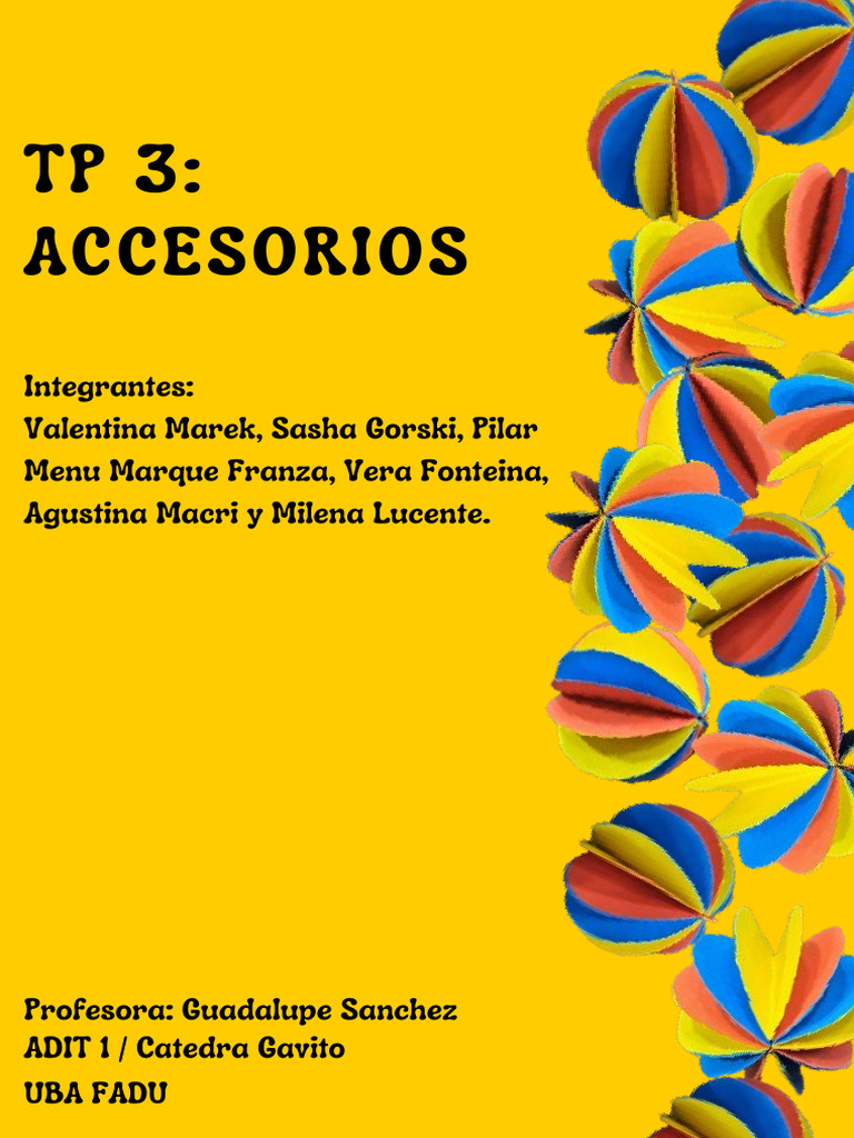 TP3 Accesorios Modelo | PDF | Moda | Ropa