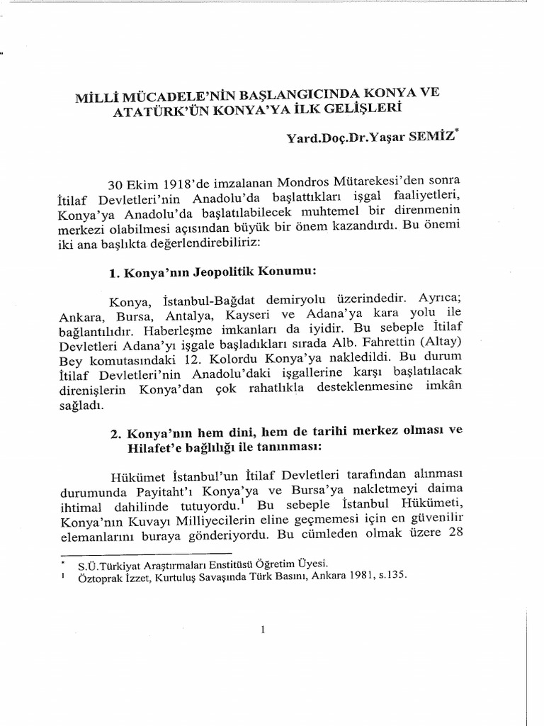 Mill - M - C - Dele - Nin Ba - Lang - C - Nda Konya Ve Atat - RK - N Konya - Ya - LK Geli - Leri ...