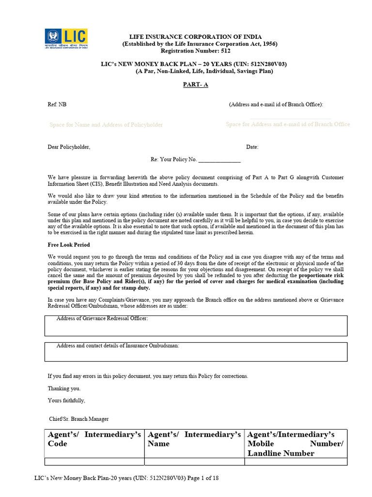 Final Document With Logo - MB20 | PDF | Insurance | Life Insurance