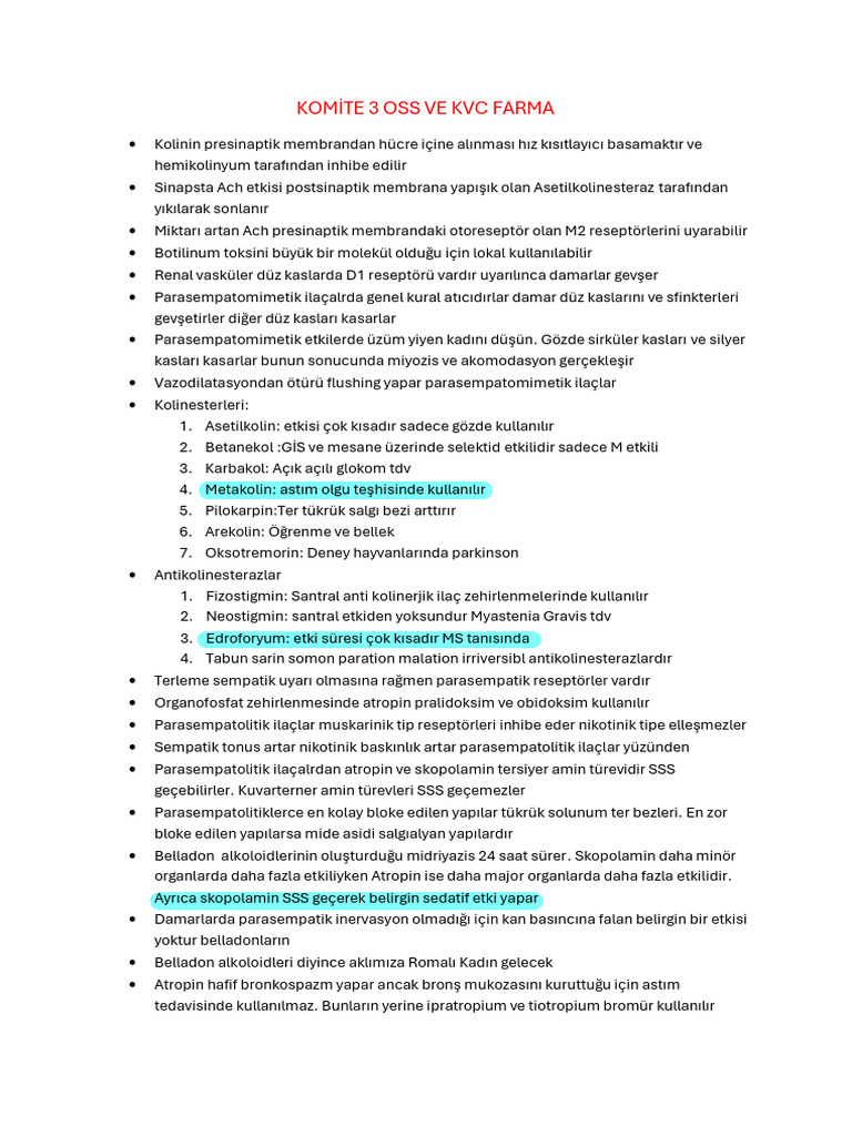 Komite 3 Oss Ve KVC Farma | PDF