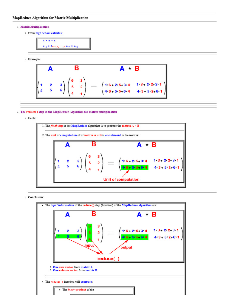matrix-mult | PDF | Matrix (Mathematics) | Map Reduce