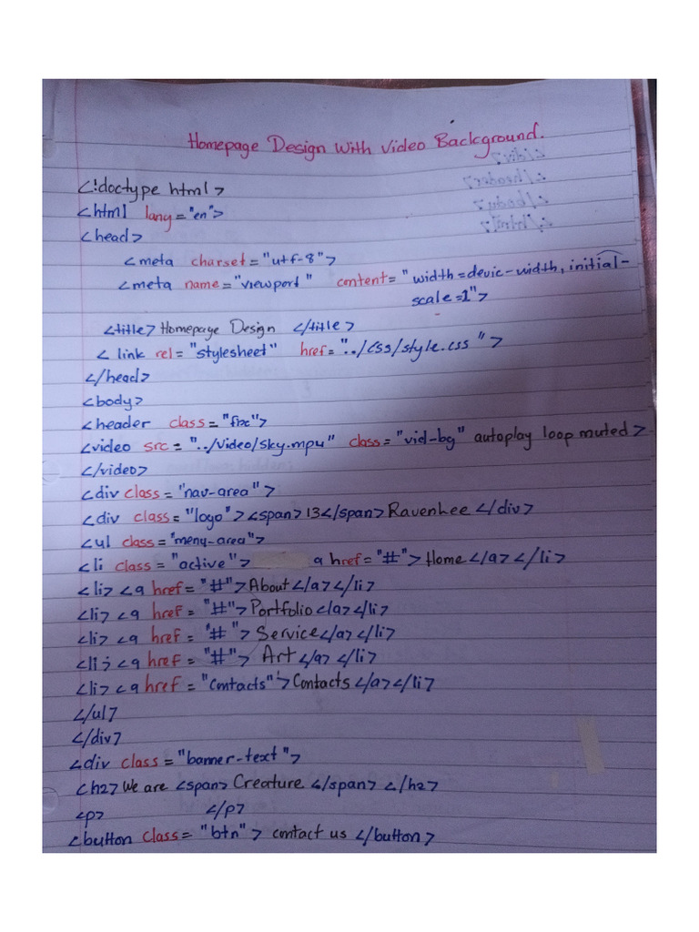 HomePage Web Page Design | PDF