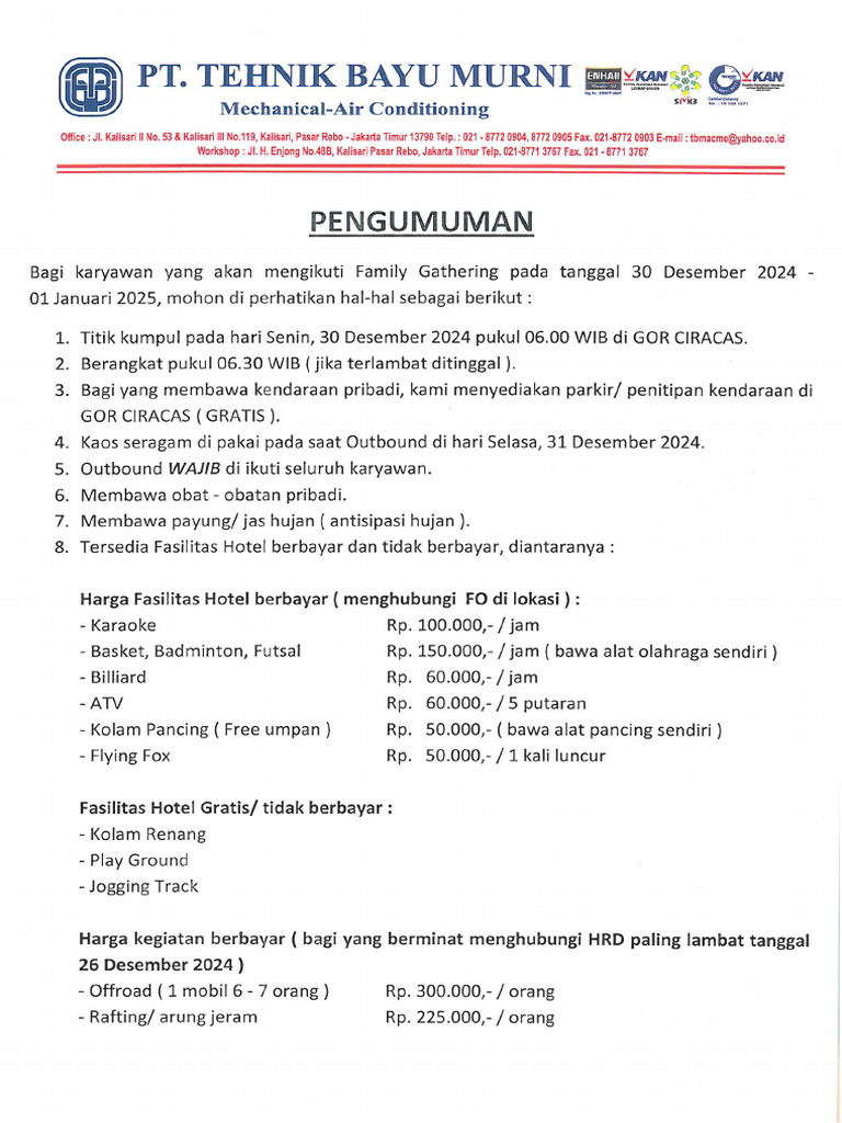 PENGUMUMAN | PDF