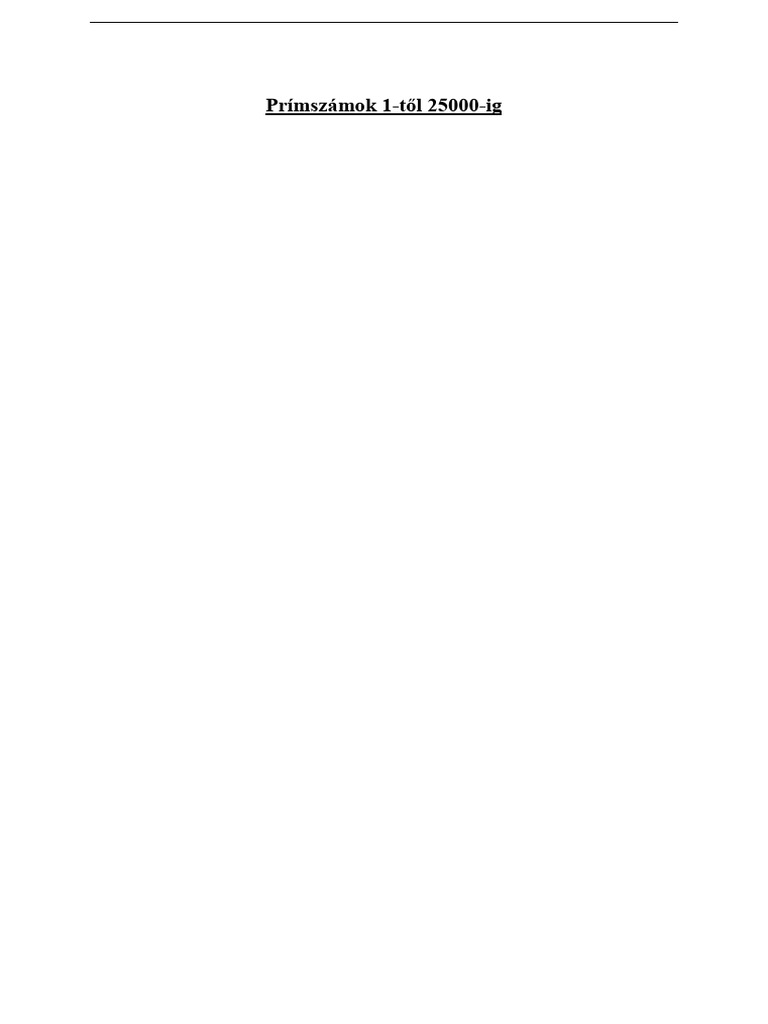 Primszamok 1tol 25000ig | PDF