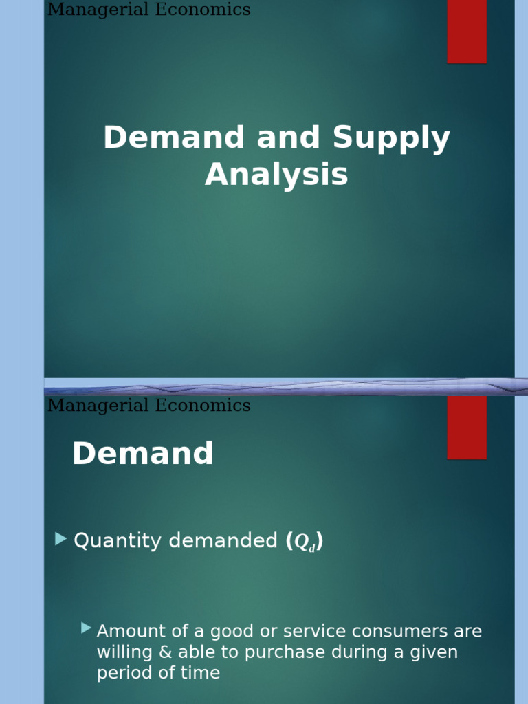 Demand and Supply Analysis | PDF | Demand | Supply (Economics)