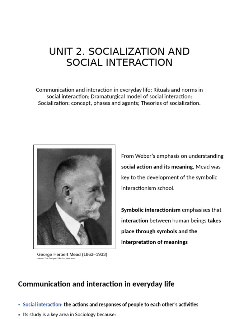 UNIT 2 | PDF | Socialization | Communication
