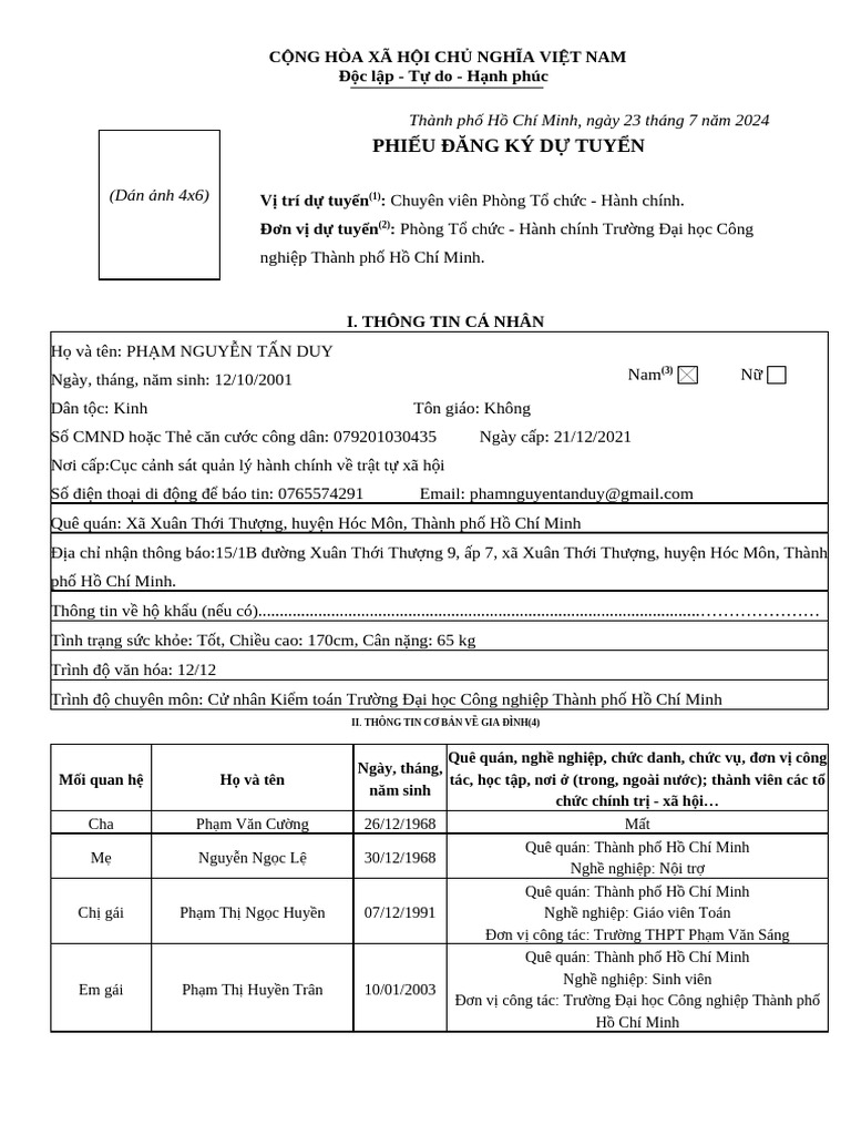 1.-Bieu-mau_PHIEU-DANG-KY-DU-TUYEN-85 PNTD | PDF