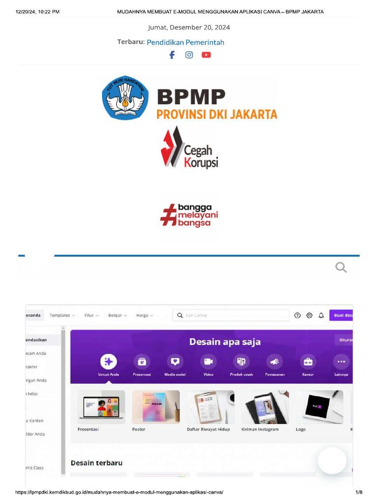 Membuat E Modul Dengan Canva | PDF