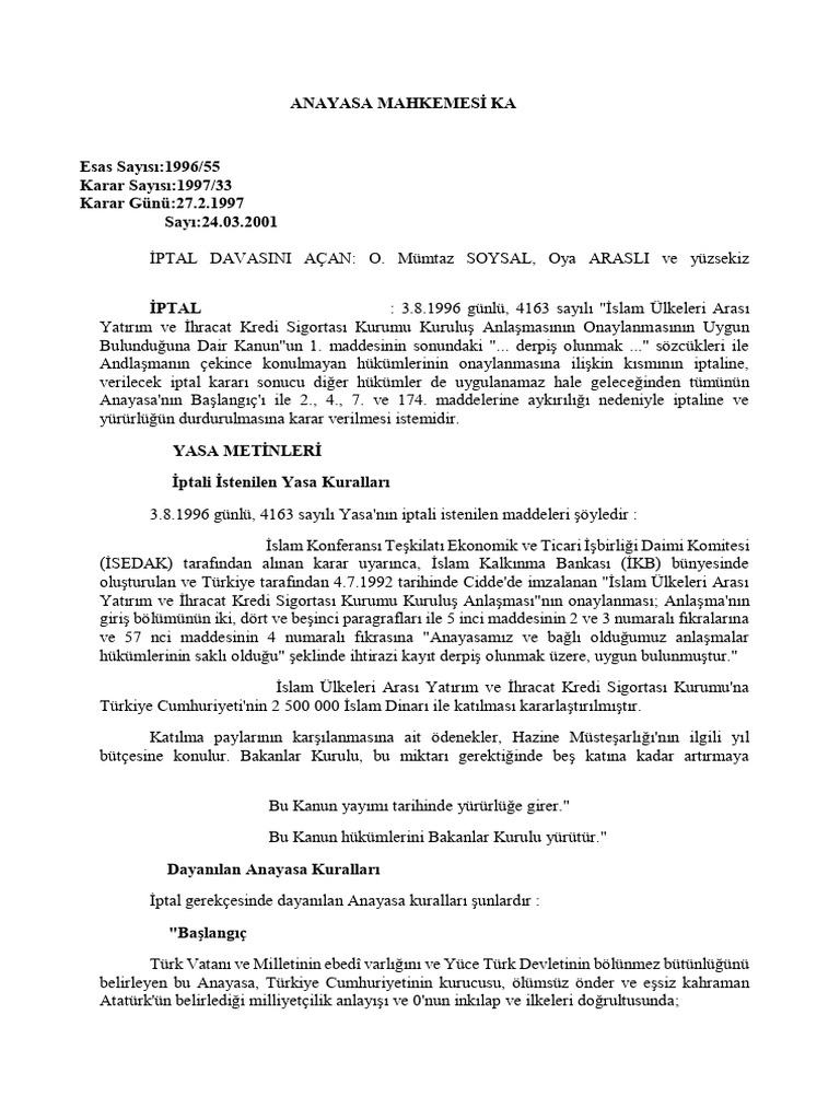 Uluslarasi Ant İptali̇ne İli̇şki̇n Aym Karari | PDF