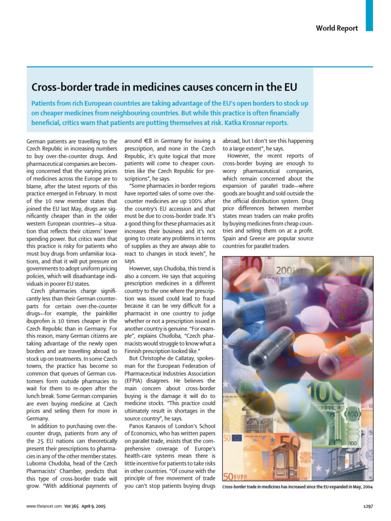 Cross Border Trade in Medicines Causes Concern in | PDF | Prescription ...