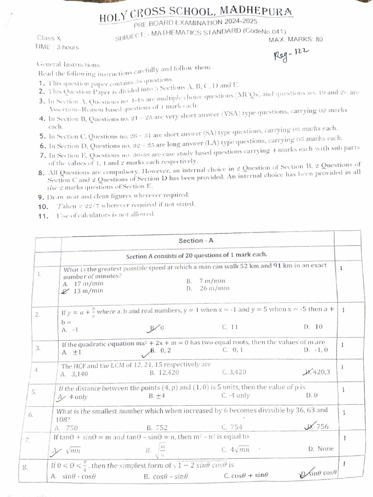 Maths exam | PDF | Mathematics | Mathematical Objects