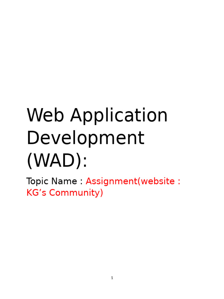 Web Application Development | PDF