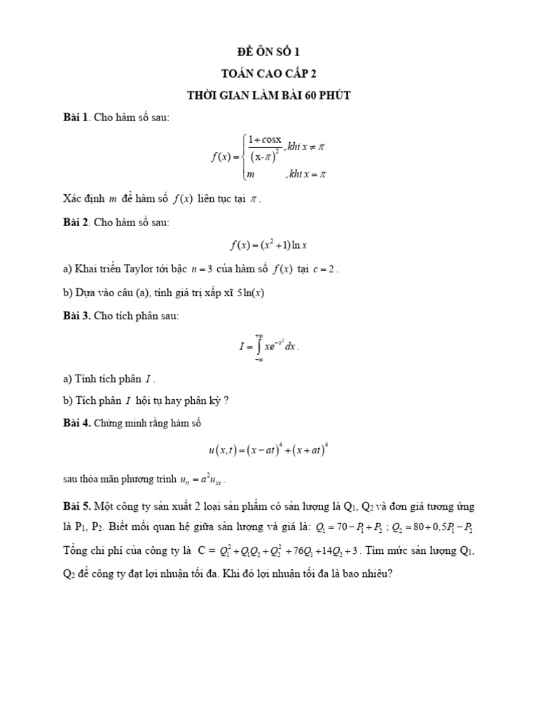 ĐỀ ÔN TCC2 | PDF
