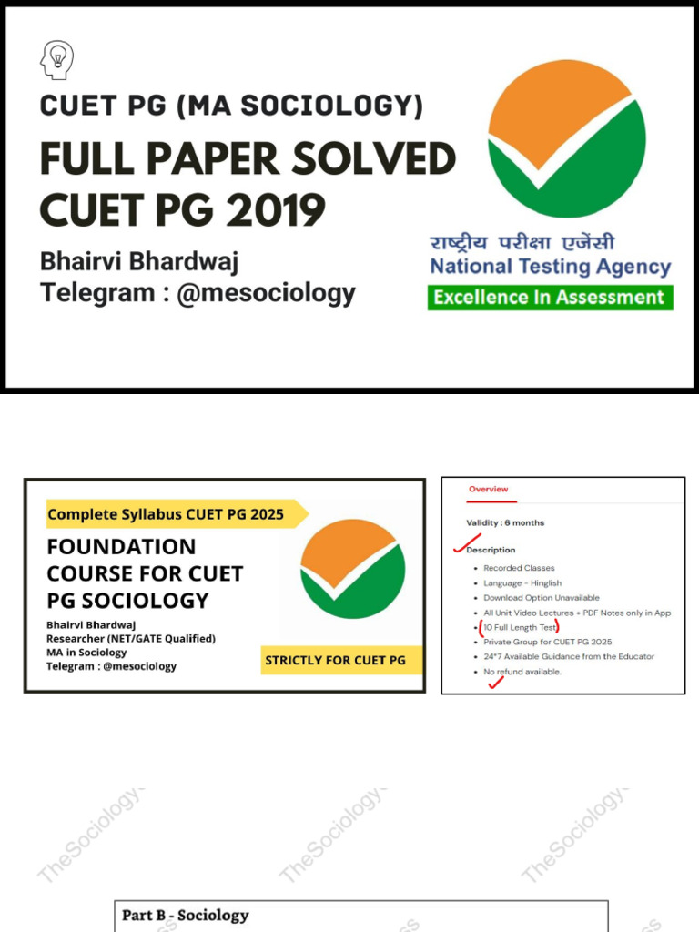 CUET PG Sociology Question Papers PDF | PDF | Sociology | Heterosexuality