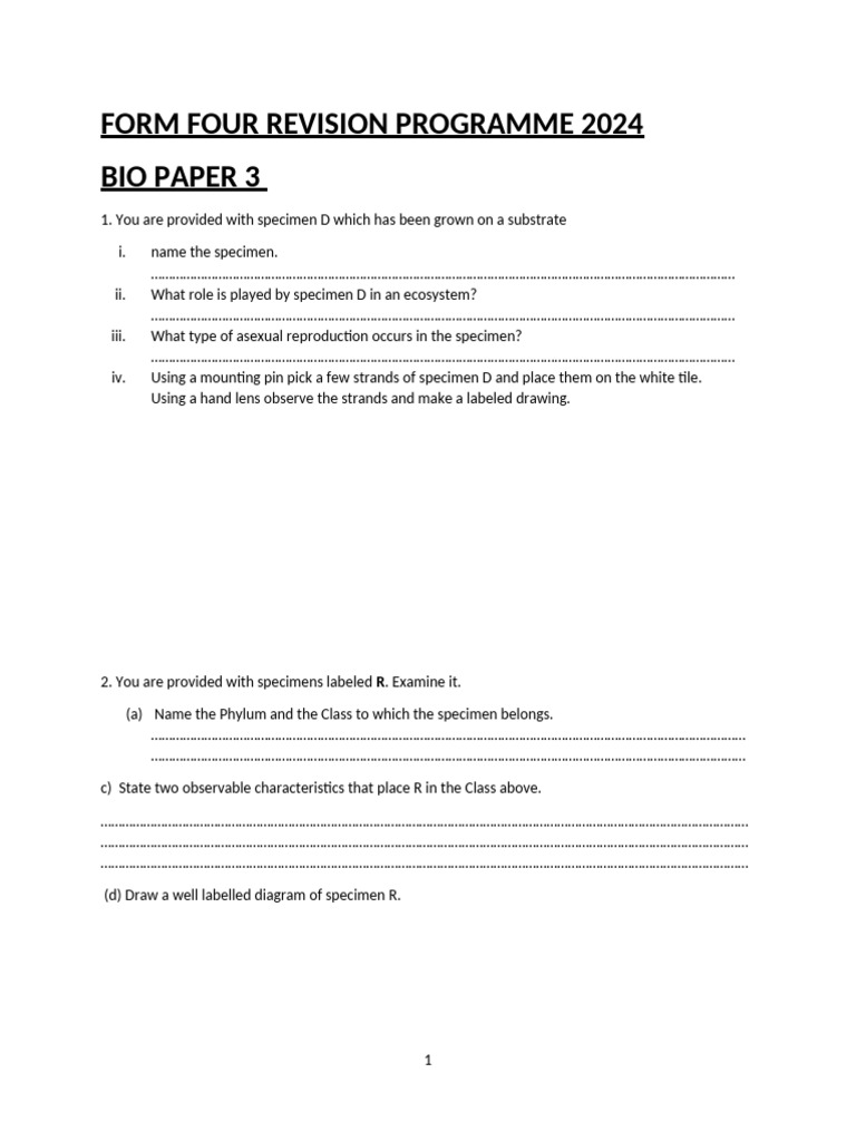 BIO PP3 | PDF