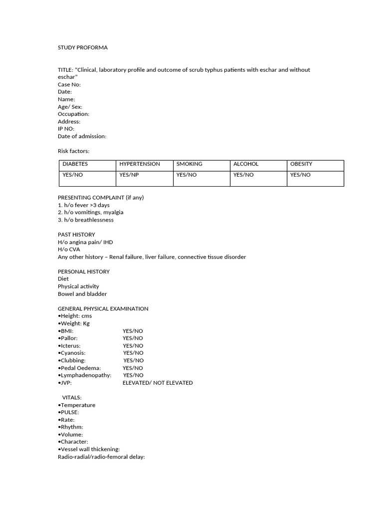 Scrub Typhus: Clinical Outcomes | PDF