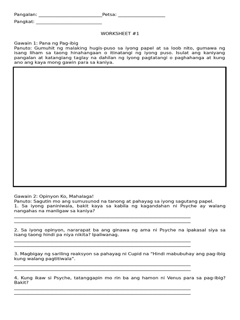 WORKSHEET1 | PDF