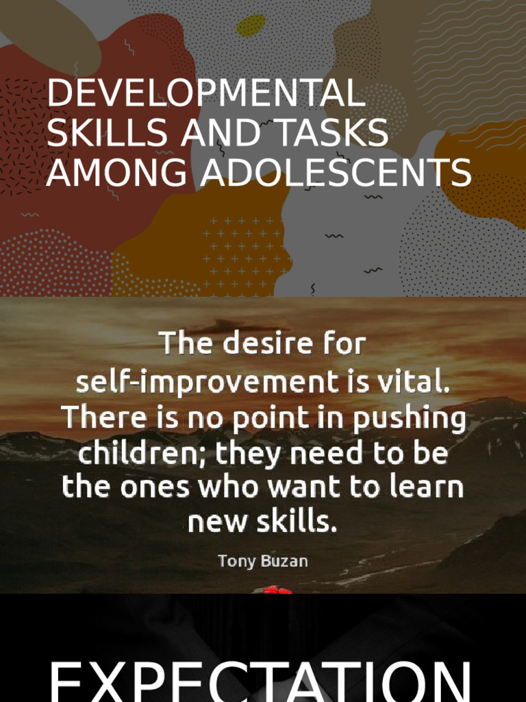 Lesson 3 Developmental Skills and Tasks Among Adolescents | PDF ...